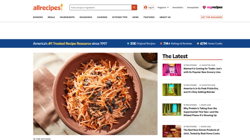 10 Most Popular Recipe Websites for Home Cooks in 2025 - Madeleine Kitchen